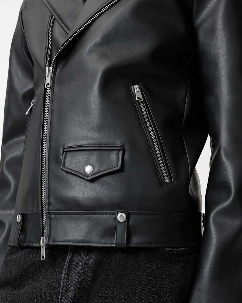 Milo Desserto® Biker Jacket Black | ALLSAINTS